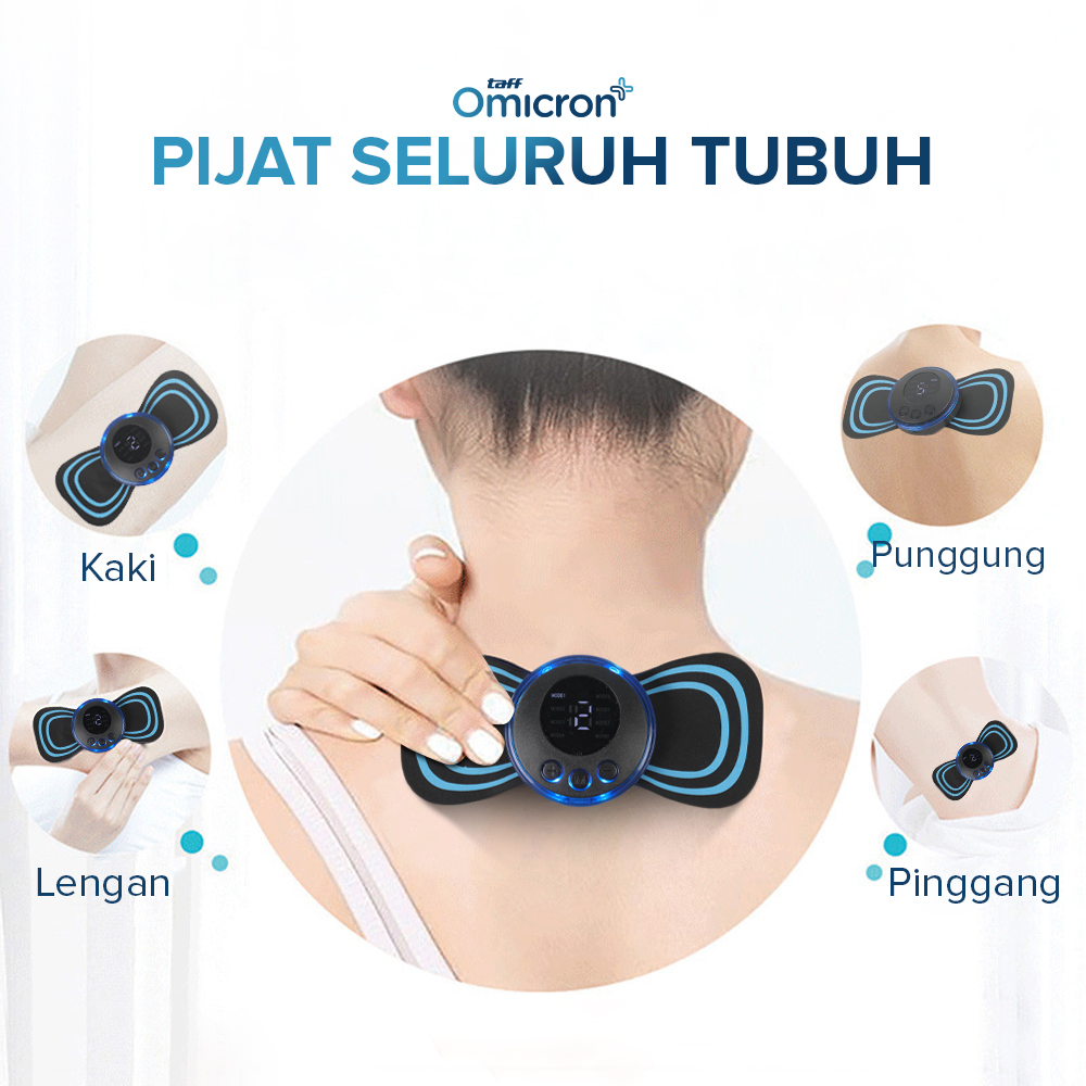 TaffOmicron Alat Pijat Elektrik Tempel EMS Terapi Leher Massager ...
