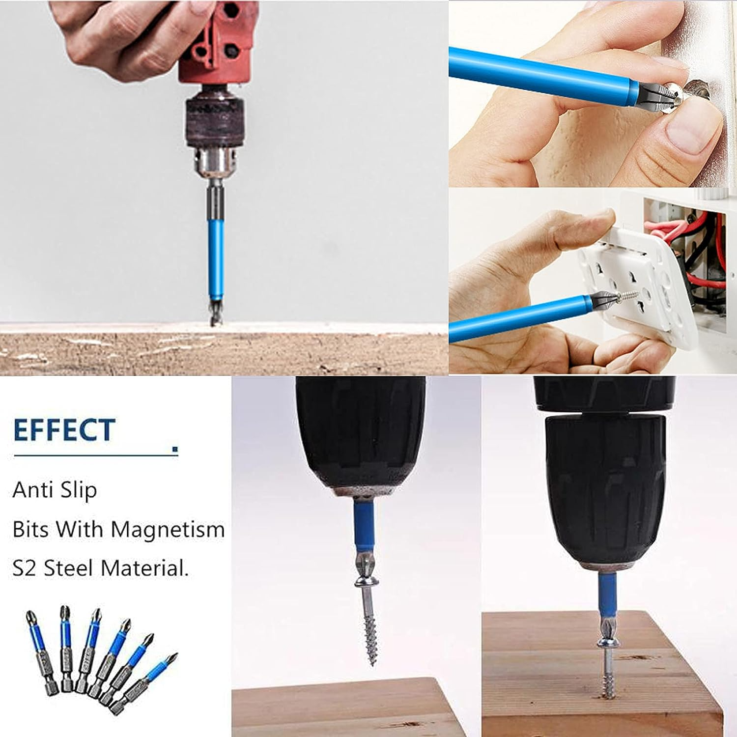 AUTOTOOL Set Mata Obeng Plus Philips Drill Bits Magnetic PH2 6 PCS ...