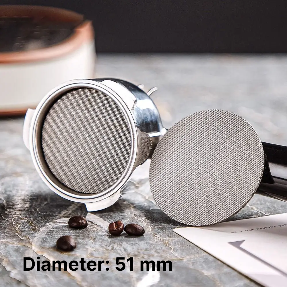 One Two Cups Puck Screen Portafilter Espresso Machine 150 Micron 51mm ...