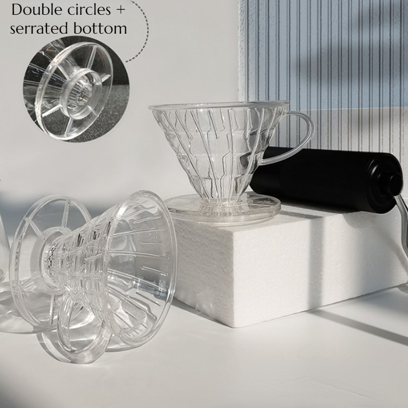 One Two Cups Filter Penyaring Kopi V60 Cone Coffee Dripper Plastik ...