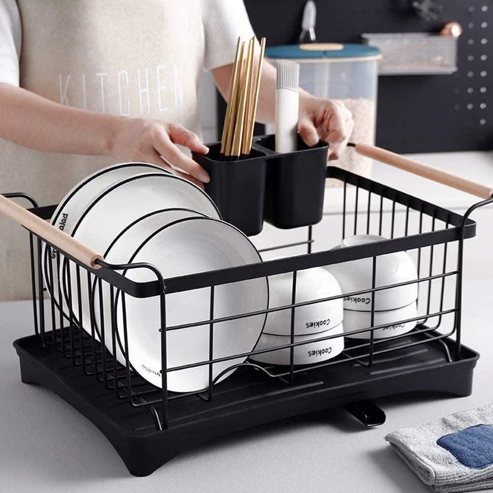 MACROUPTA Rak Cuci Piring Wastafel Kokoh Tahan Karat dengan Partisi ...