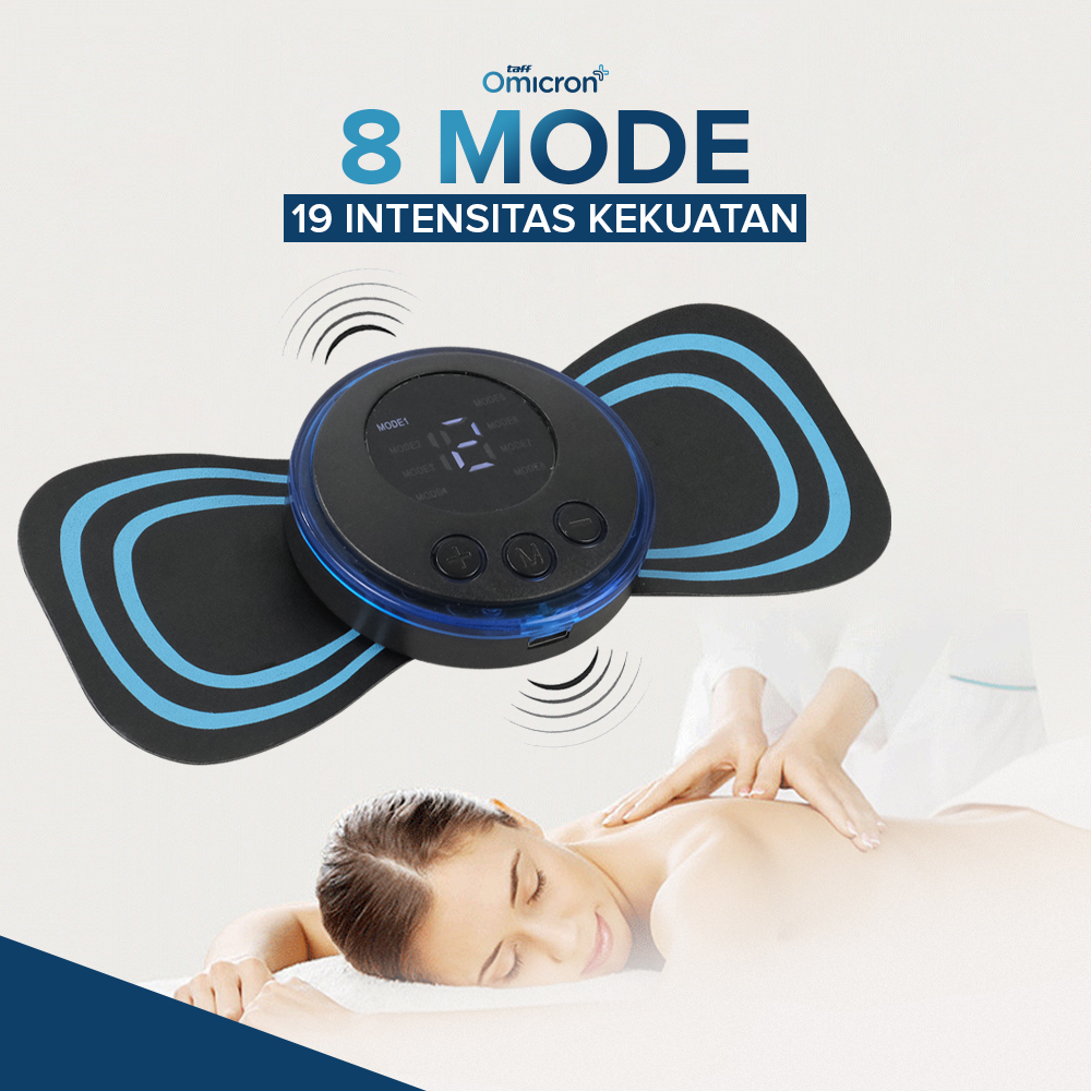 TaffOmicron Alat Pijat Elektrik Tempel EMS Terapi Leher Massager ...