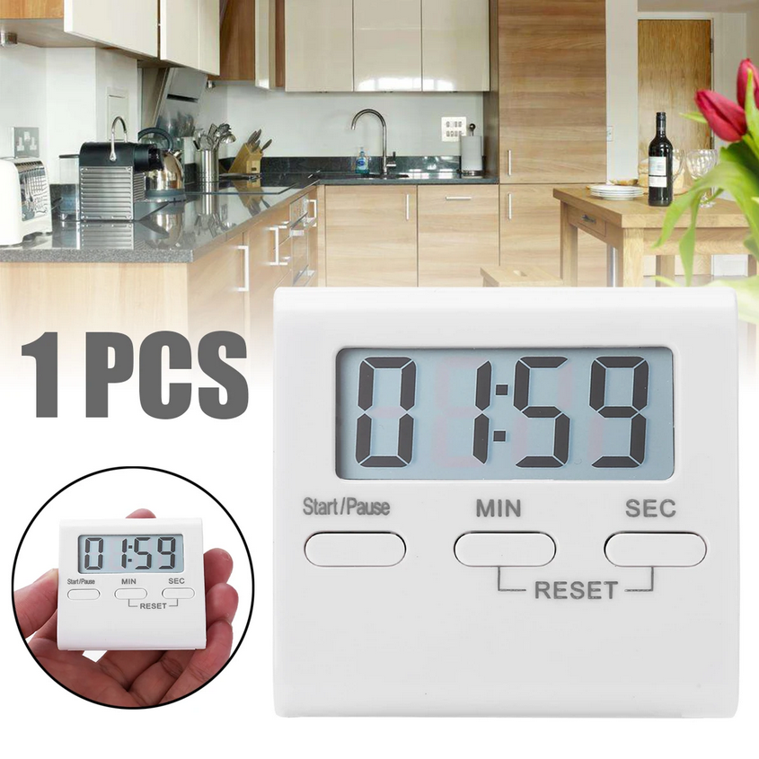 Taffware Timer Masak Dapur Countdown Digital Alarm Clock - T10 - White ...