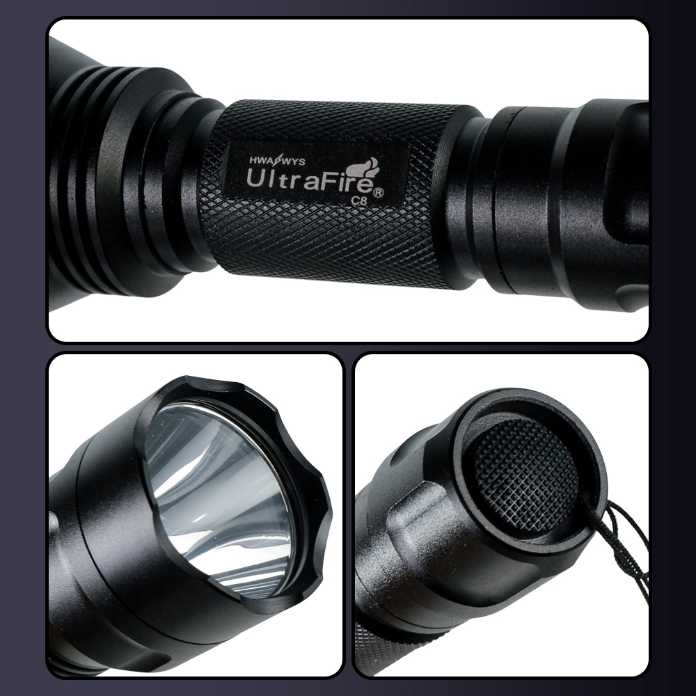 UltraFire Senter LED Flashlight XML-T6 4000 Lumens Charger dan Baterai ...