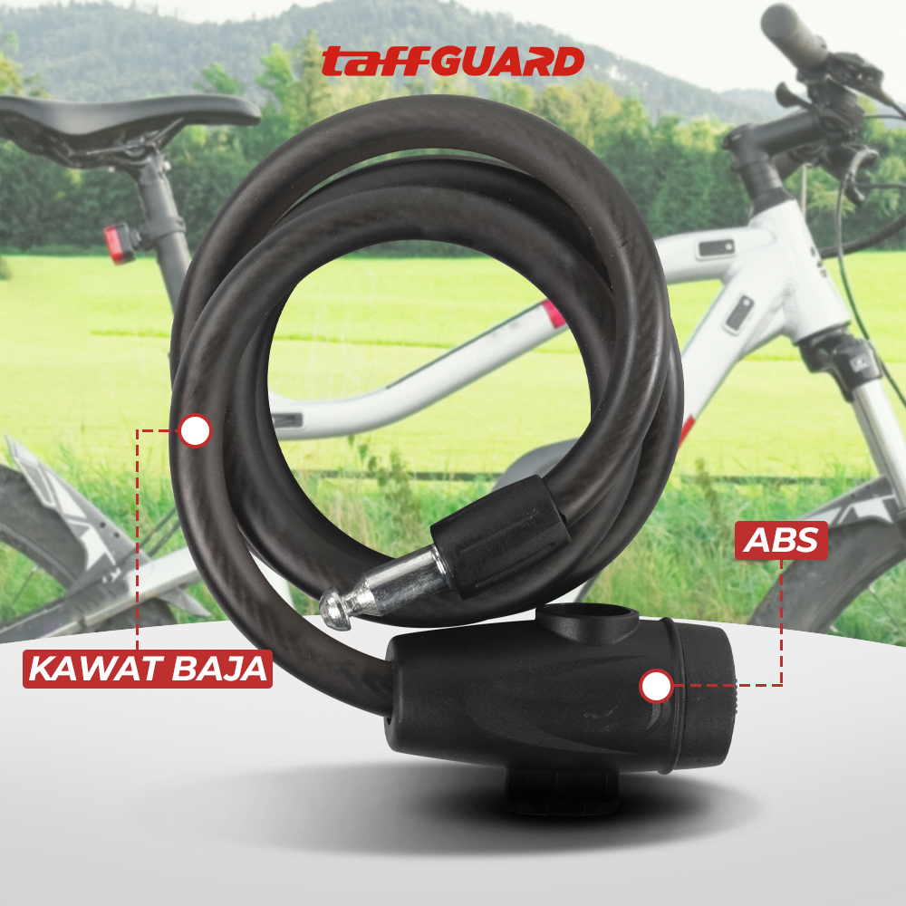 TaffGUARD Gembok Sepeda Kabel Bicycle Safety Security Lock 1.2m - 2006 ...