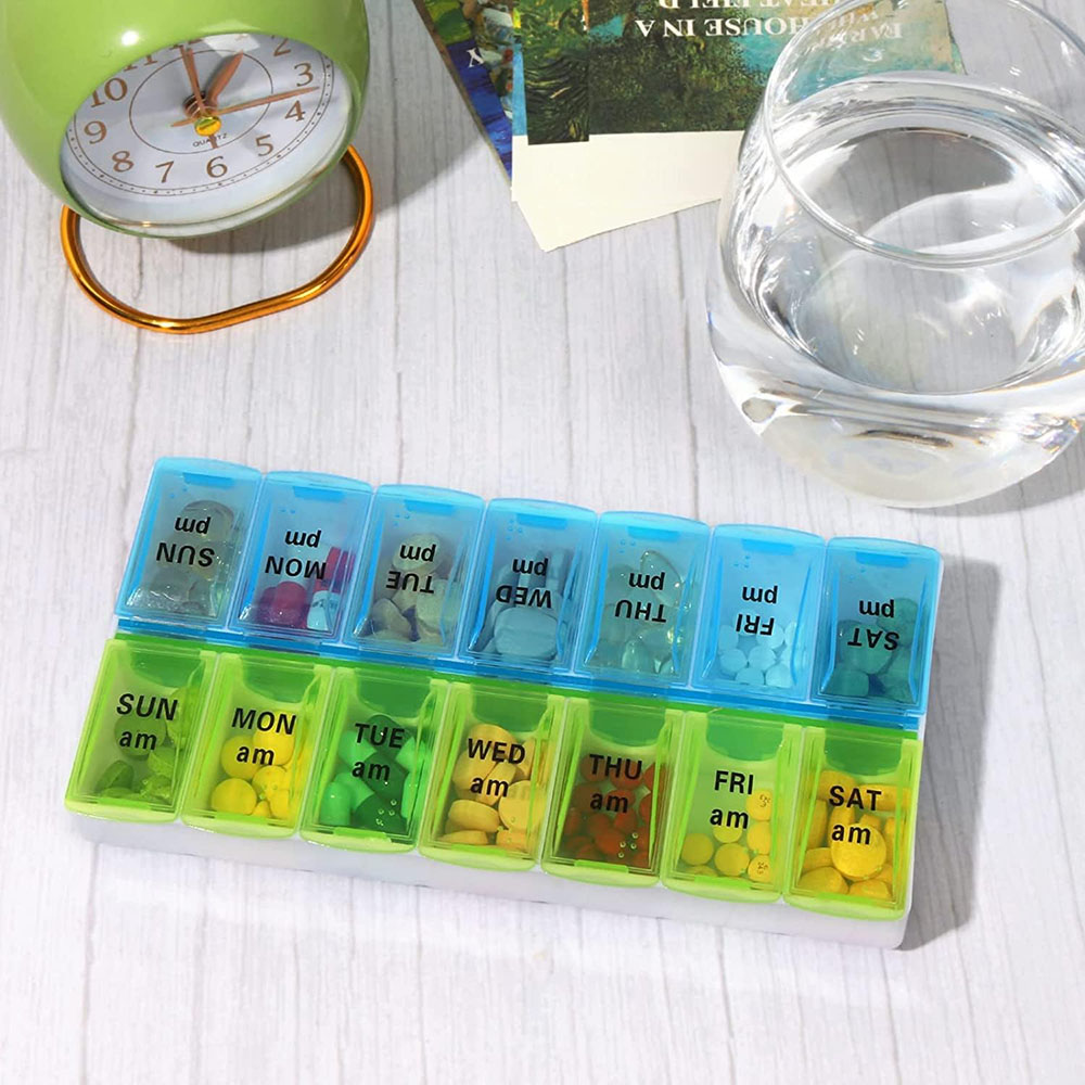FirstDay Kotak Obat 7 Hari Siang Malam Medicine Tablet Capsule Storage ...