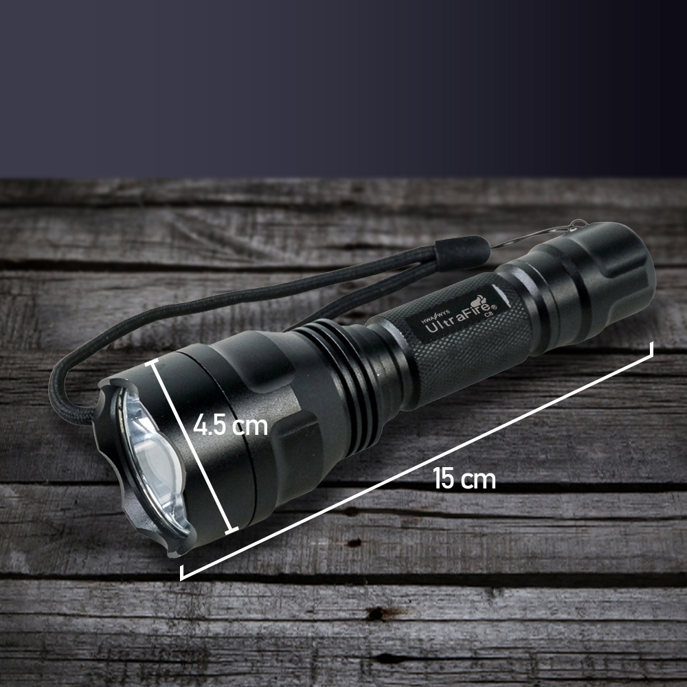 UltraFire Senter LED Flashlight XML-T6 4000 Lumens Charger dan Baterai ...