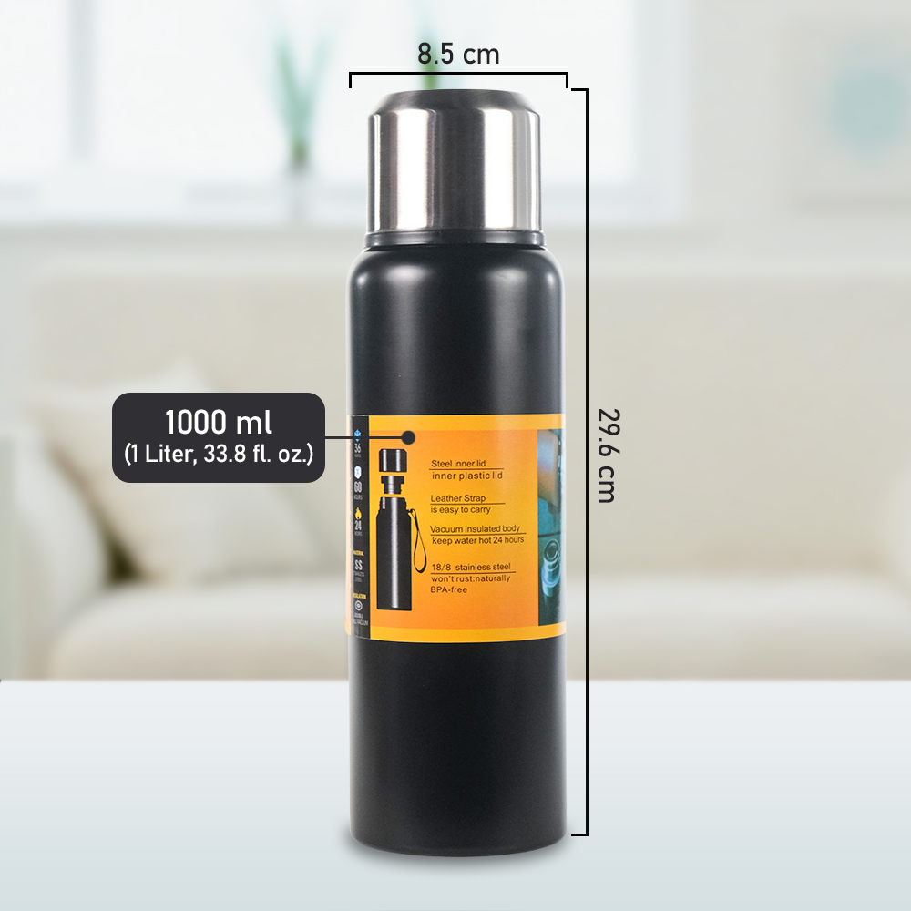 Botol Minum Termos Air Panas Dingin Double Wall Stainless Steel 1L ...