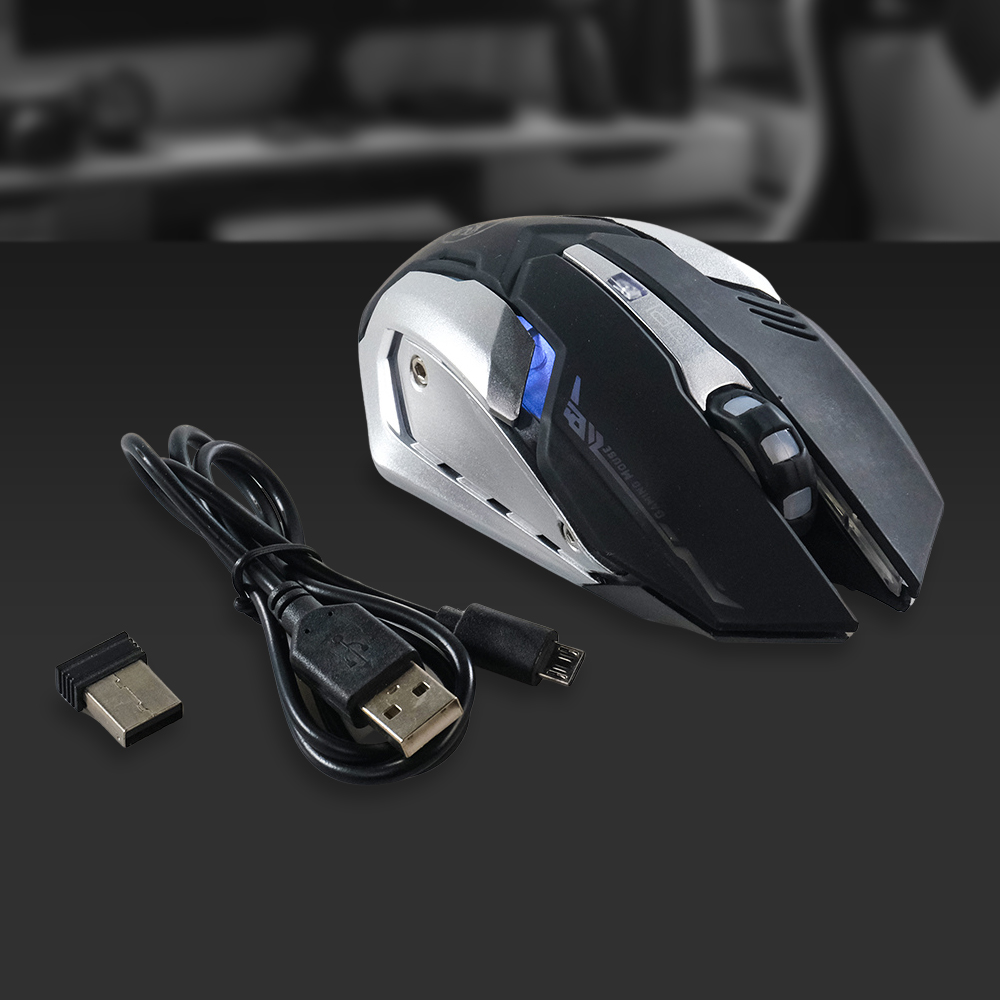 AZZOR Wireless Gaming Mouse RGB 7 Color 2000 DPI Rechargeable - D9 ...