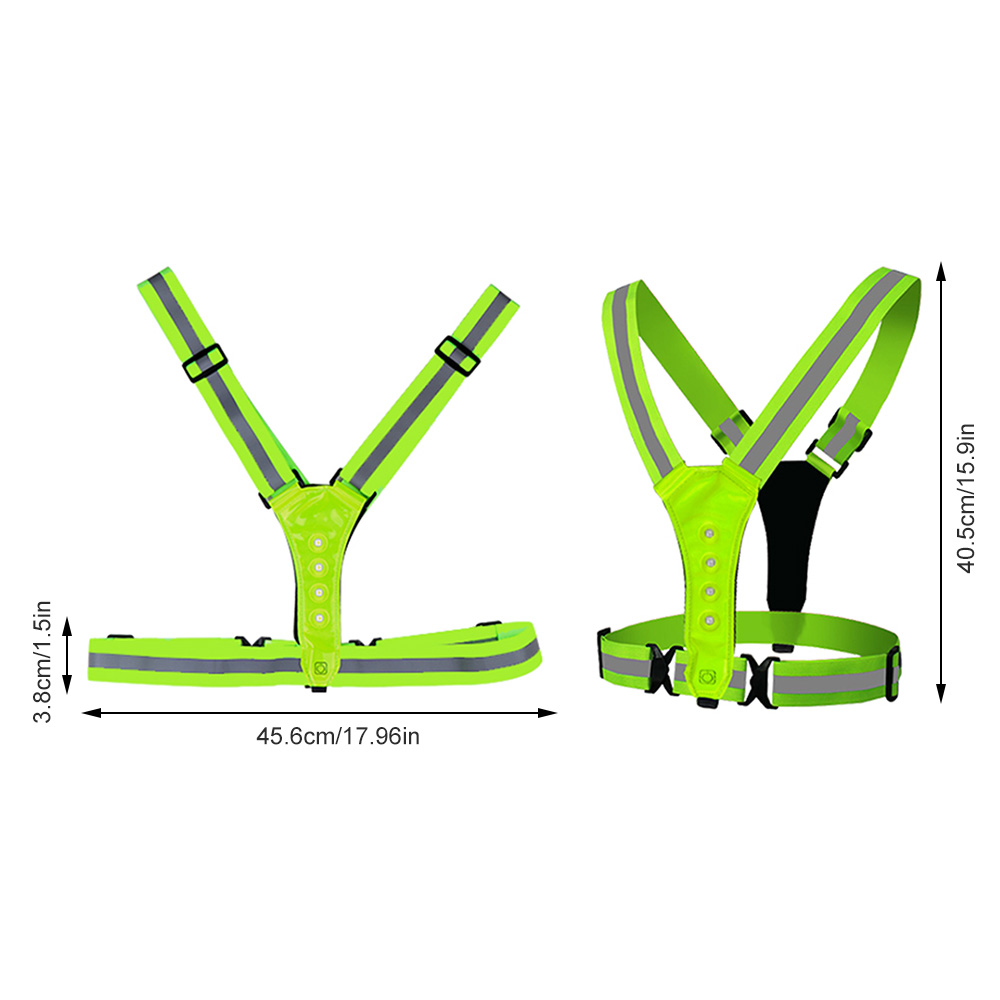 NOKIN Rompi Tali Reflektif Sabuk Keselamatan LED Reflective Vest ...
