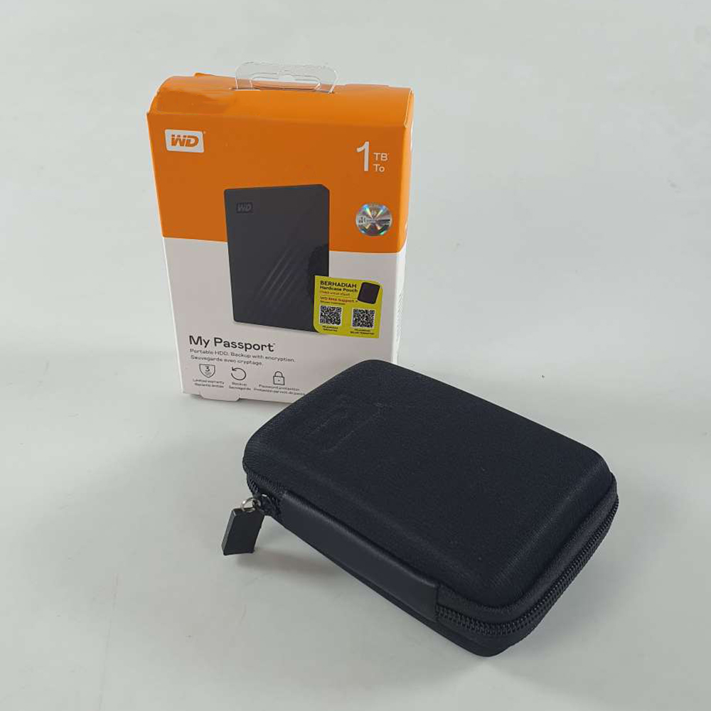 WD My Passport HDD Hard Disk Eksternal 4.22 Inch USB 3.2 1TB - Black ...
