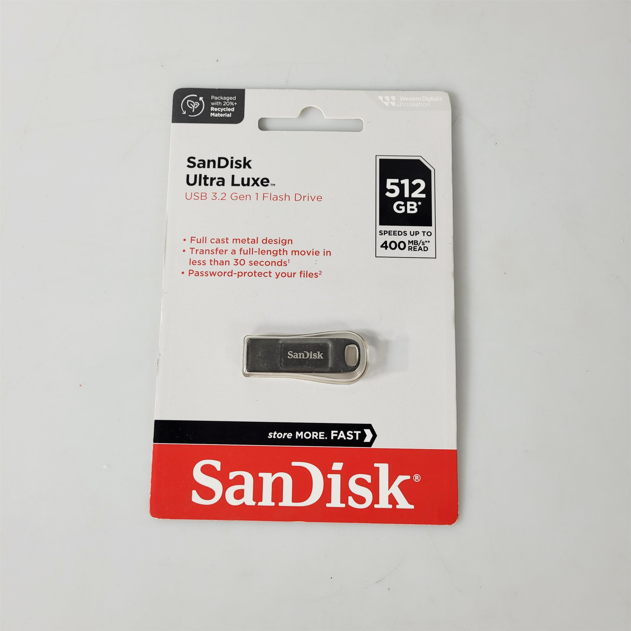 SanDisk Ultra Luxe Flashdisk USB 3.2 Gen 1 512GB - SDCZ74 - Silver ...