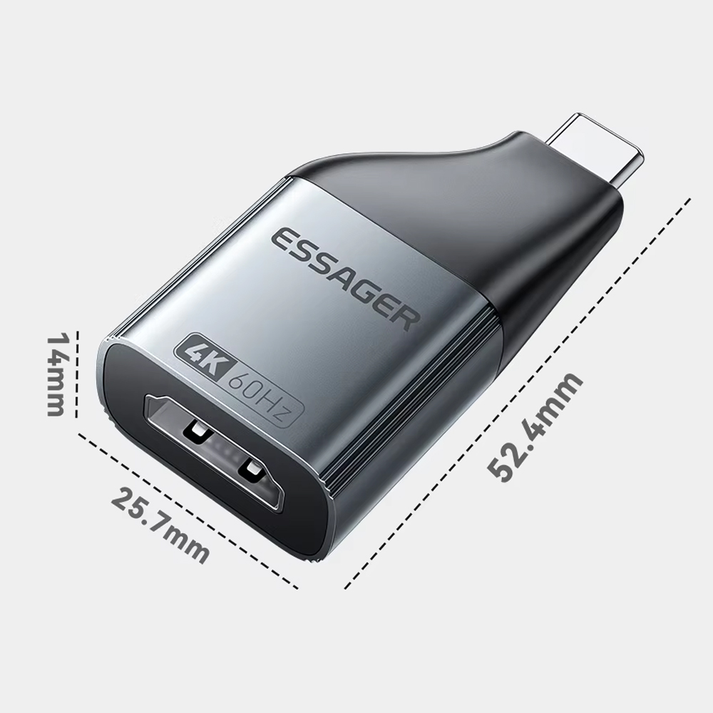 ESSAGER OTG HDMI to USB Type C Adapter Low Latency Portable 4K 60Hz ...