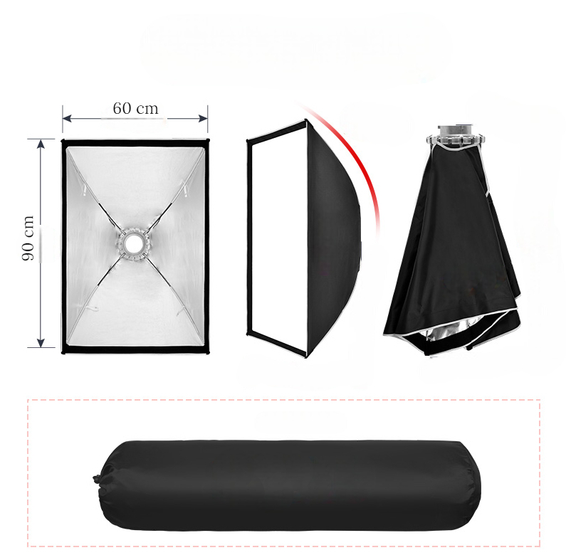 SHUNYI Softbox Rectangular Reflector Lighting Bowens Mount 60x90cm ...