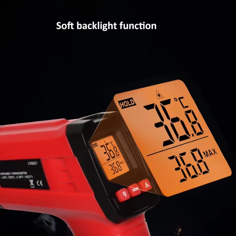 Anseny Termometer Industrial Digital Thermogun Infrared Dual Color LCD ...