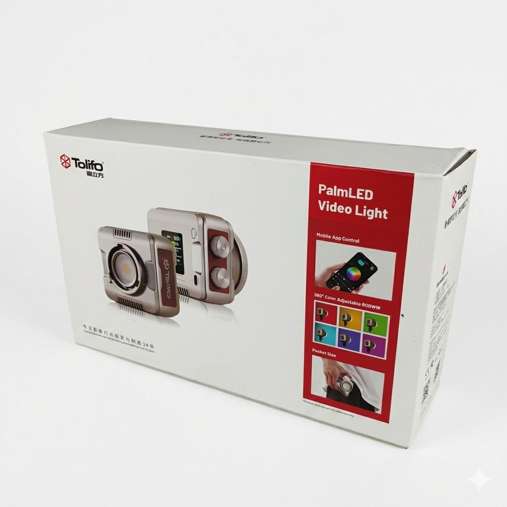 Tolifo Lampu Palm LED Mini Bowens Video Light RGBWW 2700-6500K 40W - PL ...