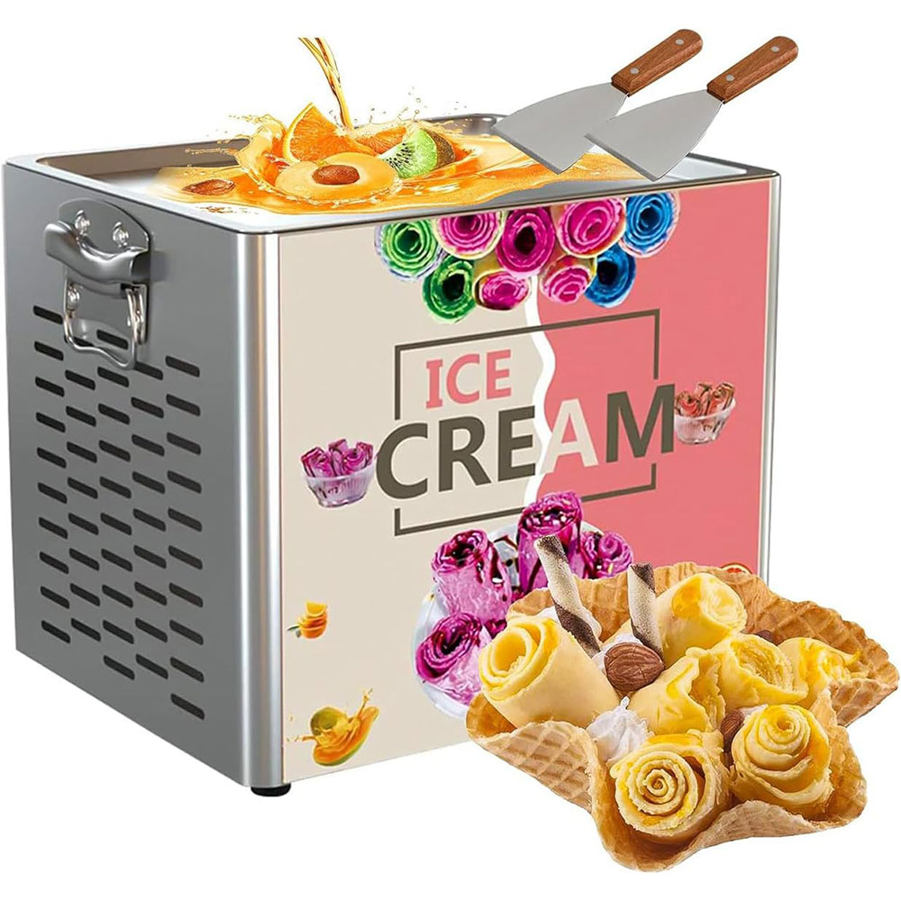 XEO Ice Cream Roll Maker Alat Pembuat Es Krim Roll Gulung 330 W - ZB ...