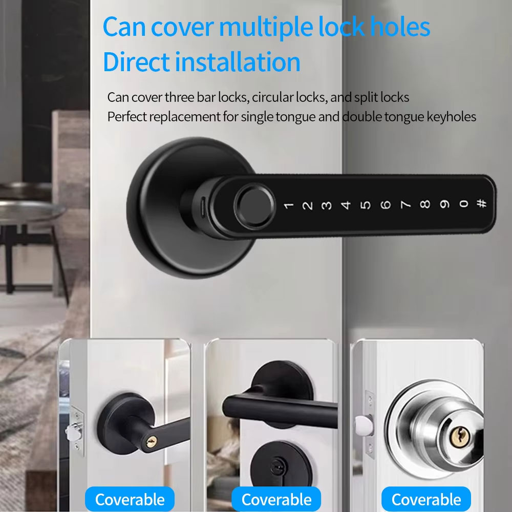 LUCKIN Smart Door Lock Fingerprint Password Key Card Tuya App WiFi - X9 ...