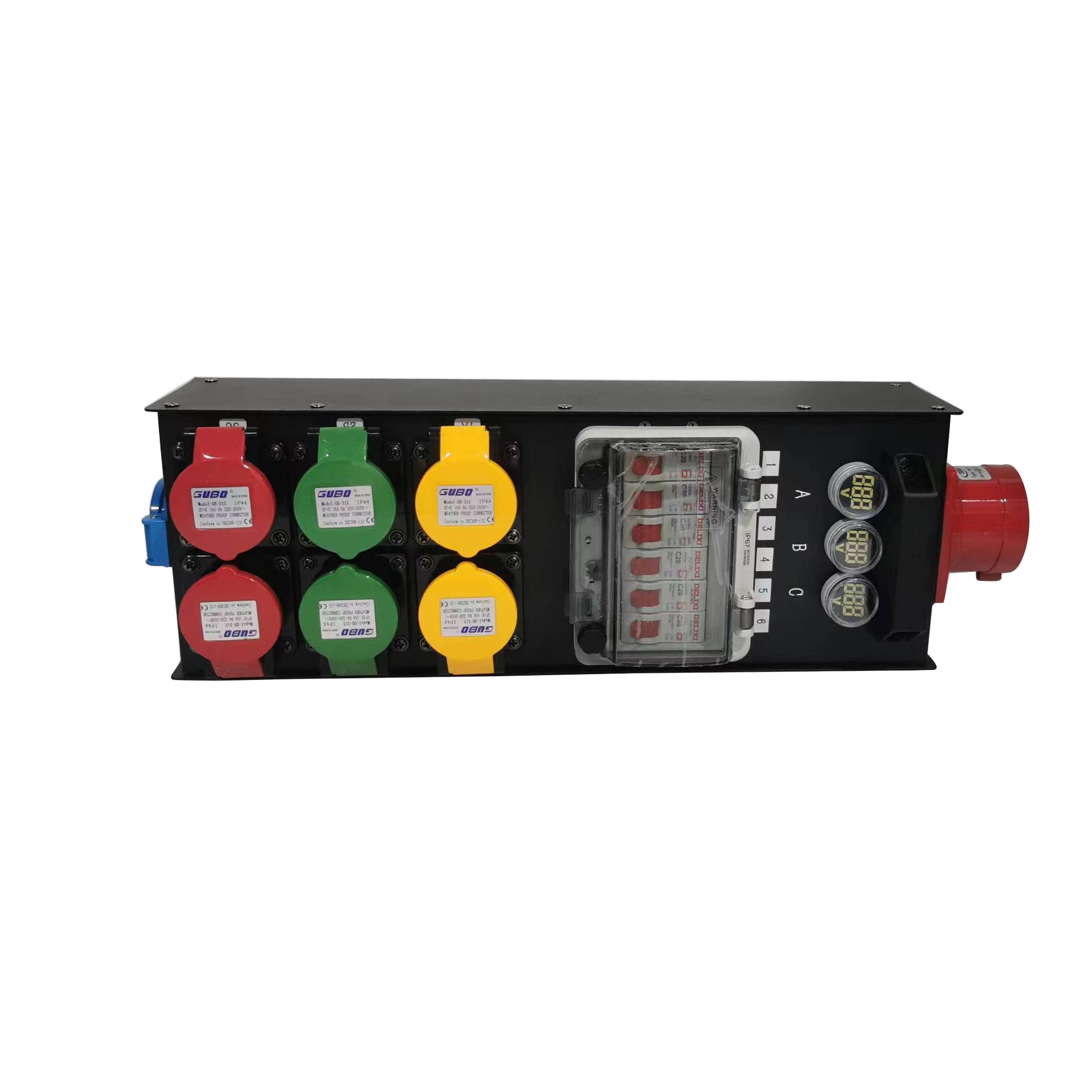 Elevox Power Distribution Box Channel Industrial Socket 3 Phase 32A - W ...