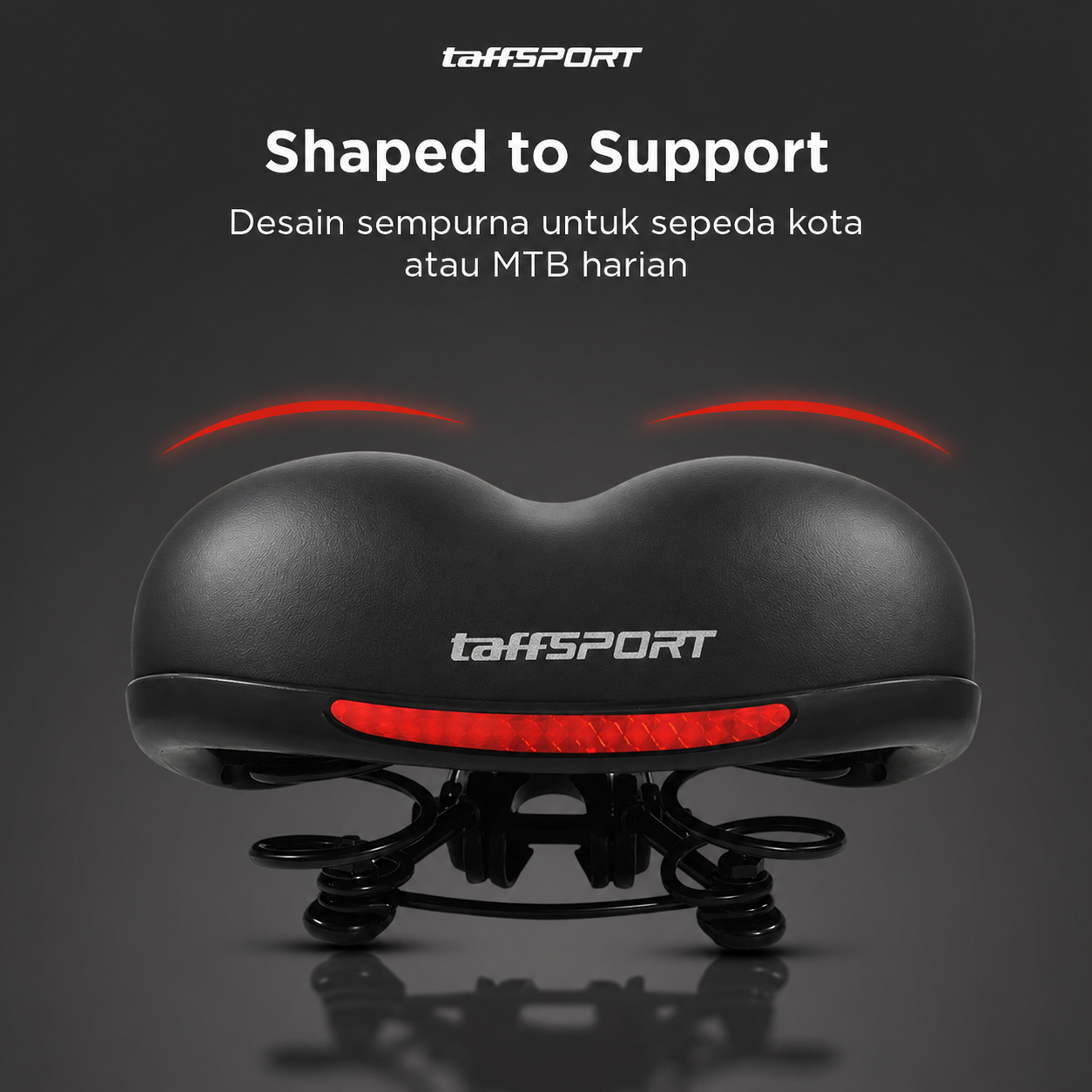 TaffSPORT Jok Sadel Sepeda Bike Saddle Spring Shock Waterproof - ZF40 ...