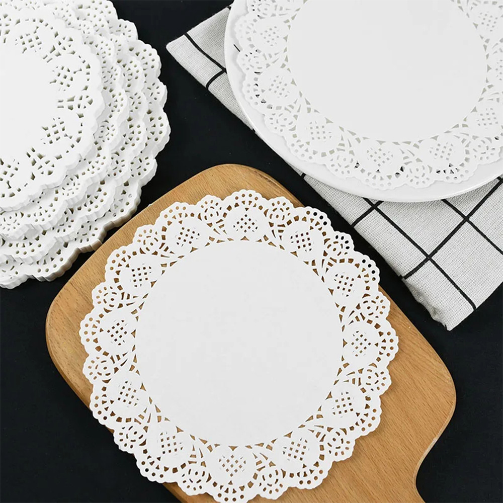 Doil Doilies Paper Round Kertas Alas Roti Renda Food Grade 36g 100 PCS ...