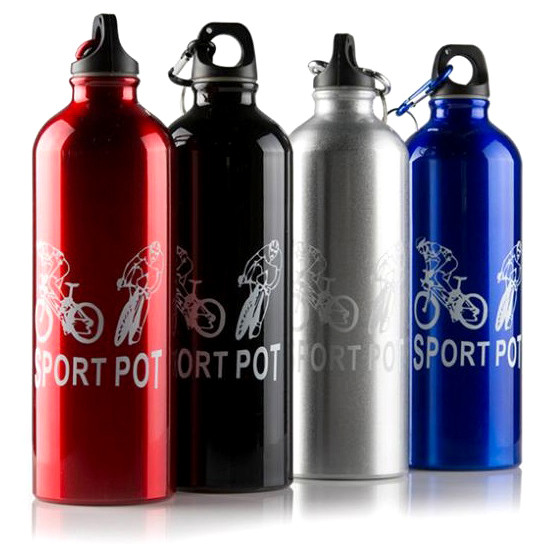 TaffSPORT Botol Minum Sepeda Olahraga Aluminium 750ml with Carabiner ...